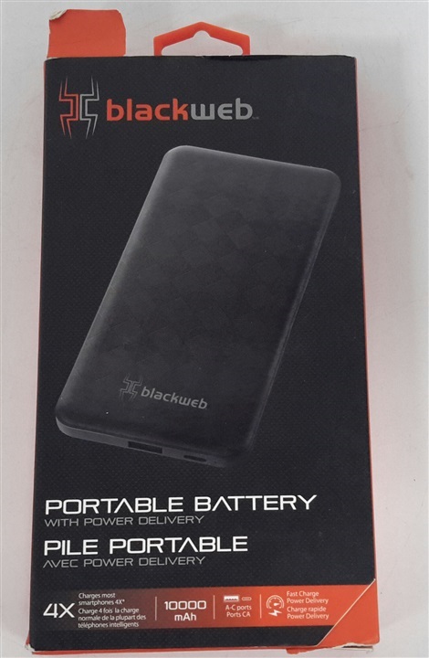 Hock Shop Marketplace | BLACKWEB PORTABLE BATTERY WITH USB C