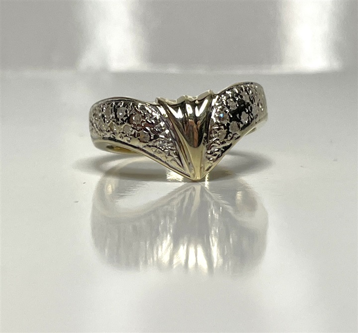 Hock Shop Marketplace 10k Yellow Gold Slave Ring With Diamonds